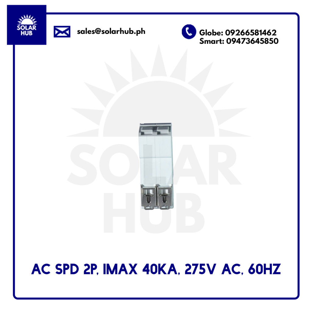 AC SPD 2P, Imax 40kA, 275V AC, 60Hz | Solar Hub PH