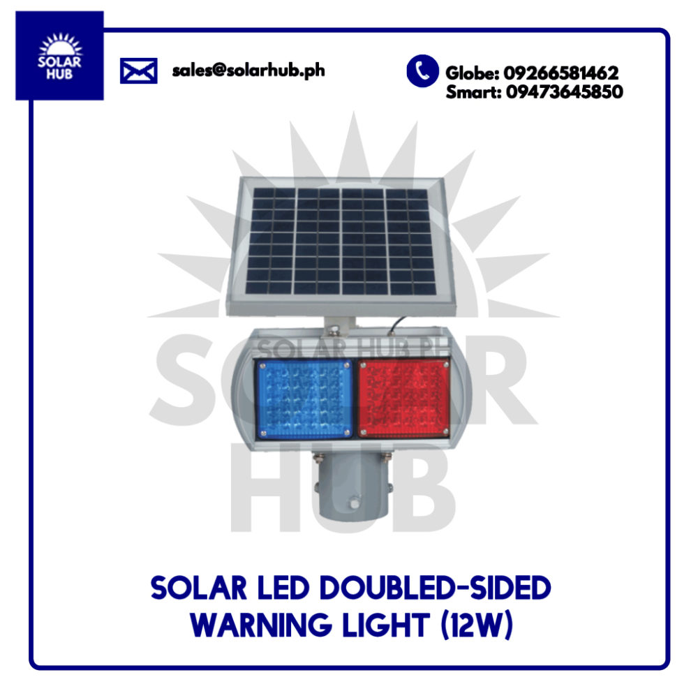 12W Solar LED Construction Strobe Lights | Solar Hub PH