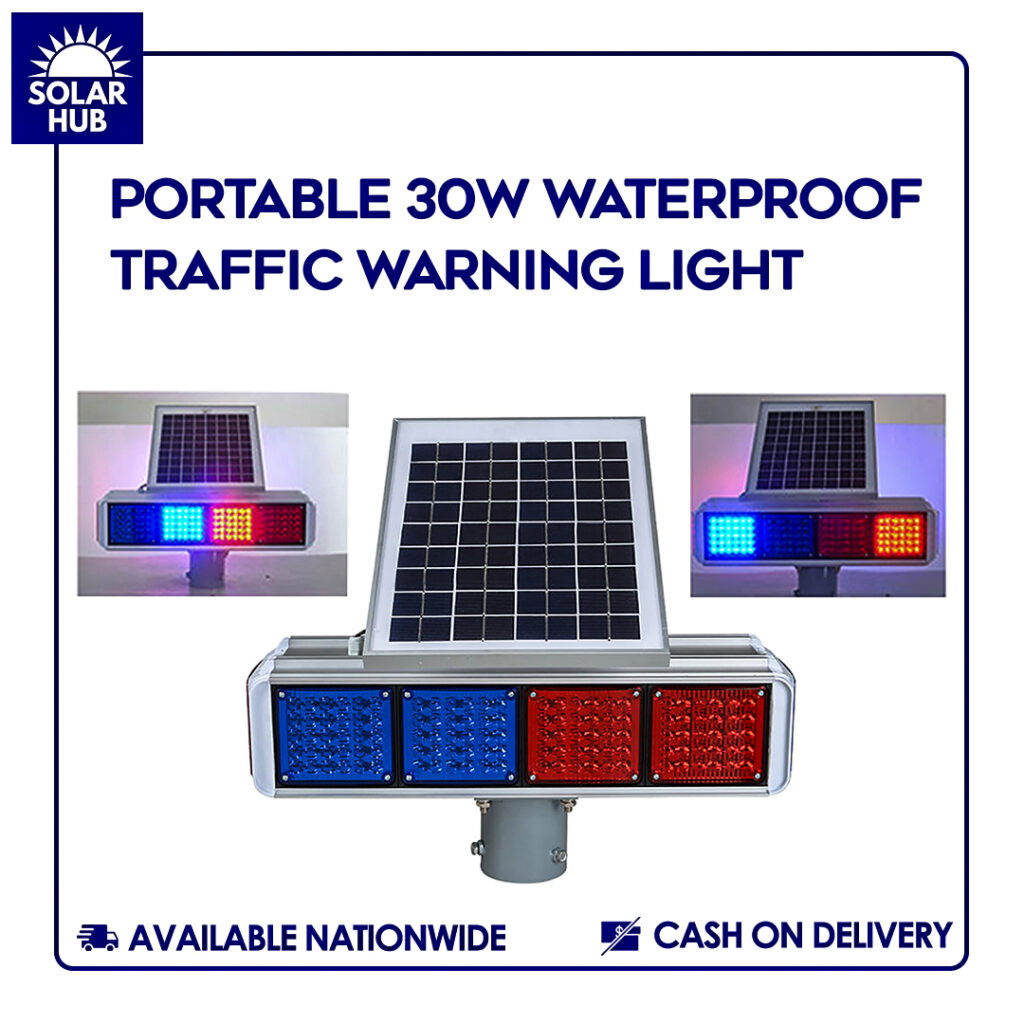 PORTABLE 30W WATERPROOF TRAFFIC WARNING LIGHT | Solar Hub PH